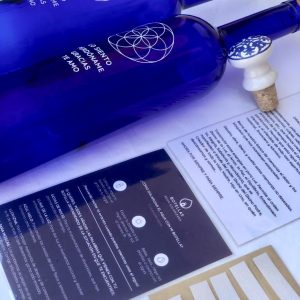 Agua botella azul | Agua solarizada Ho'oponopono