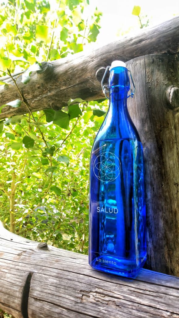 1 Botella tintado-azul 1Litro - Botellas agua solarizada